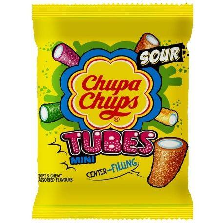 Chupa Chups Bites Tubes Sour จูปา จุ๊ปส์ เยลลี่ ผลไม้รวม รสเปรี้ยว ...