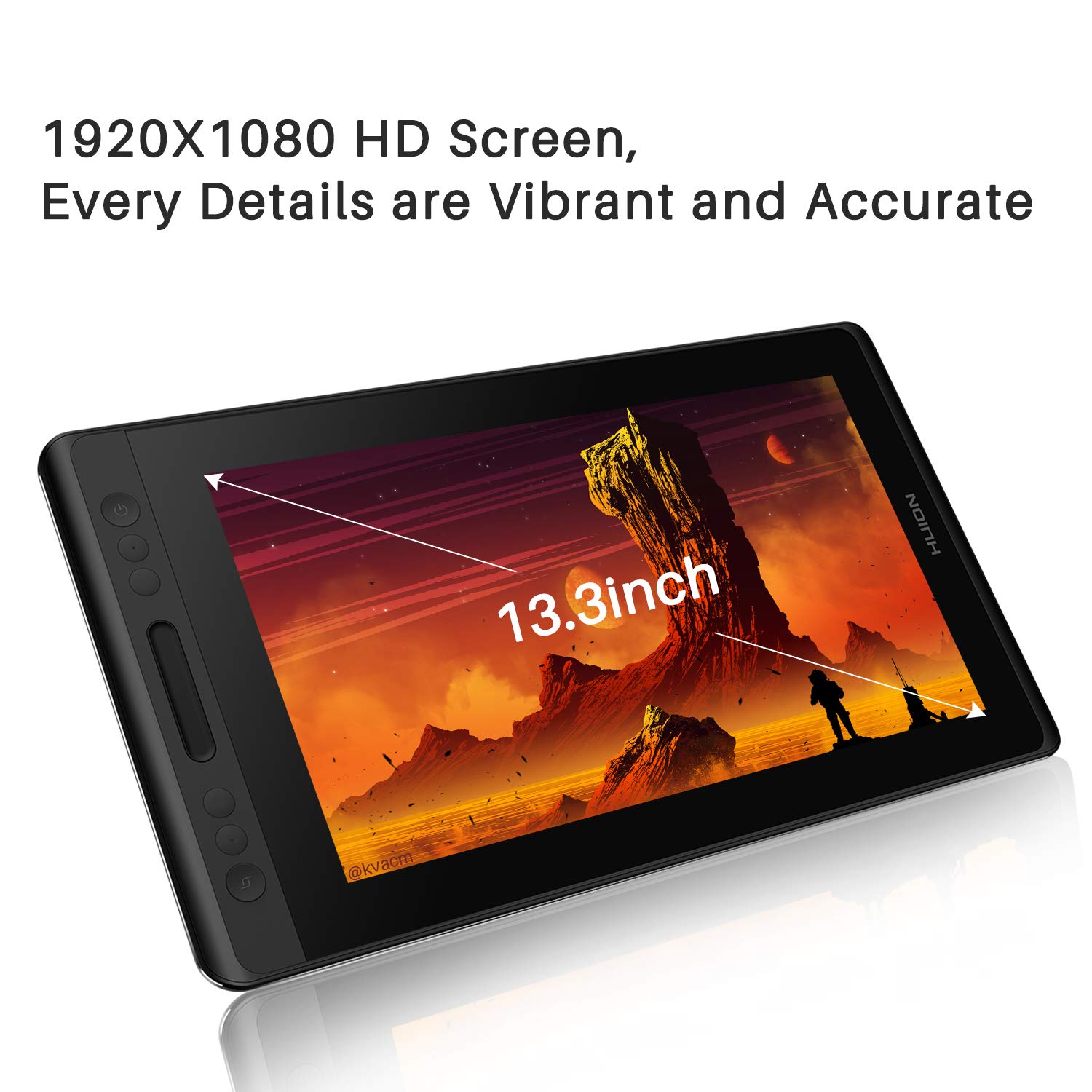 Huion Kamvas Pro 13 GT-133 Graphics Drawing Monitor 13.3 inch IPS Pen ...