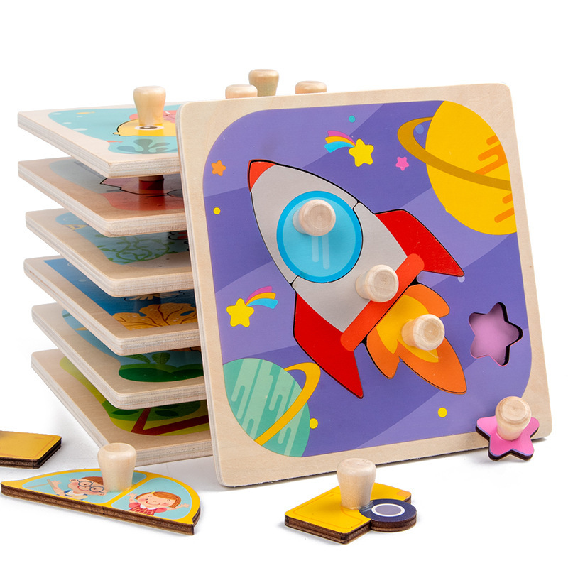Montessori Baby Puzzle Educational Toys For Children Baby Game Puzzle ...