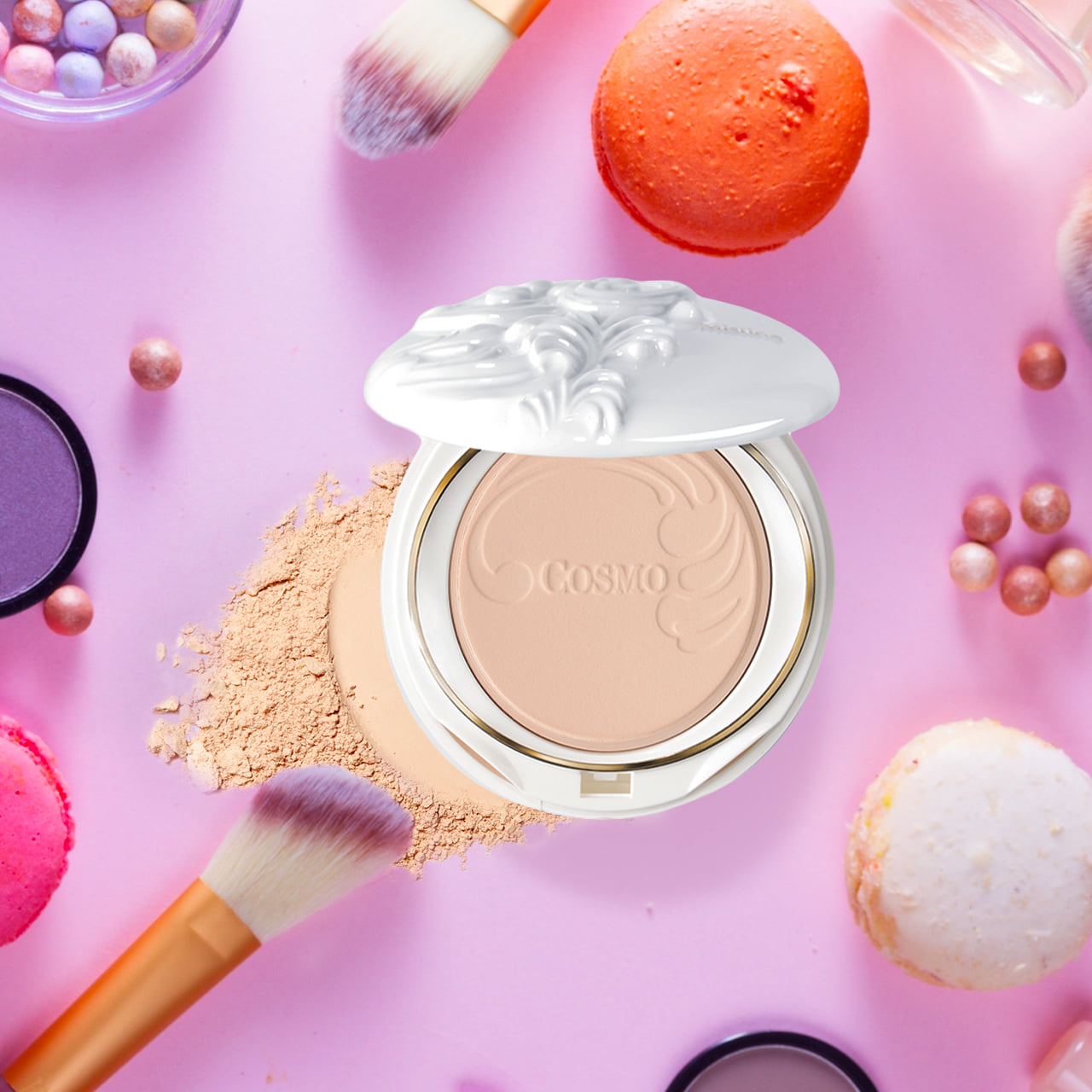 ( ส่งฟรี !! เมื่อซื้อ3ตลับ ) mistine cosmo แป้งตลับมิสทีน คอสโมสมูท แอนด์ เคลียร์ ซุปเปอร์ เพา ...