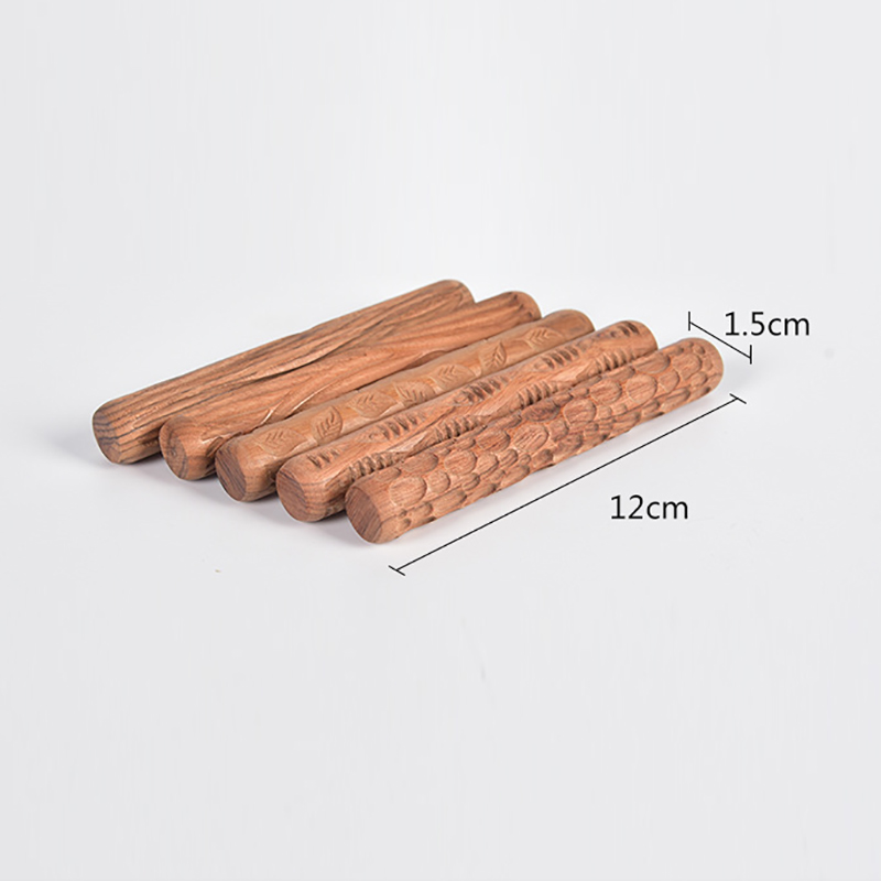 Pottery Tools Wood Hand Rollers for Clay Stamp,Pattern Roller Wooden ...