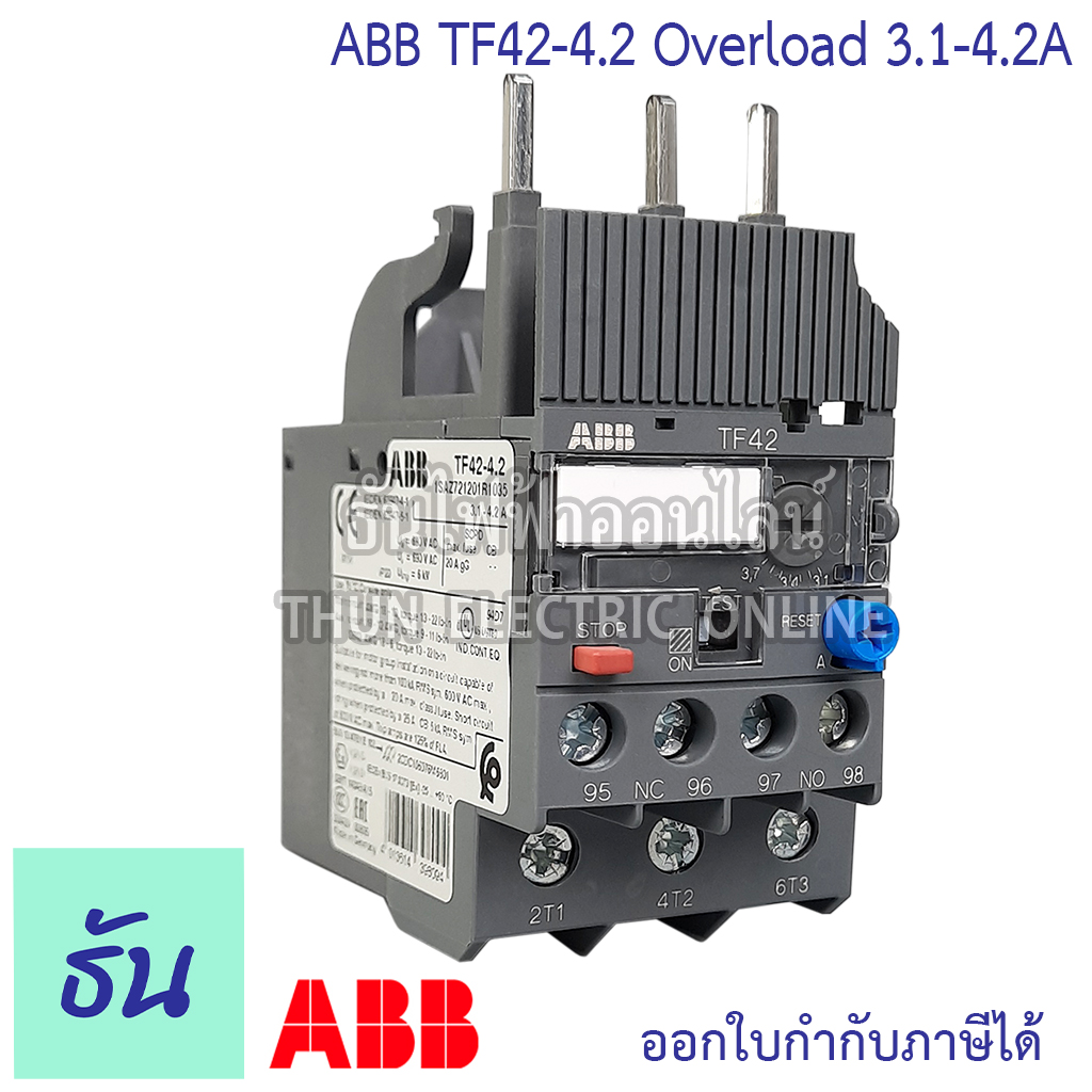ABB Overload โอเวอร์โหลด TF42 สำหรับคอนแทคเตอร์ รุ่น AF ตัวเลือก TF42-1 ...