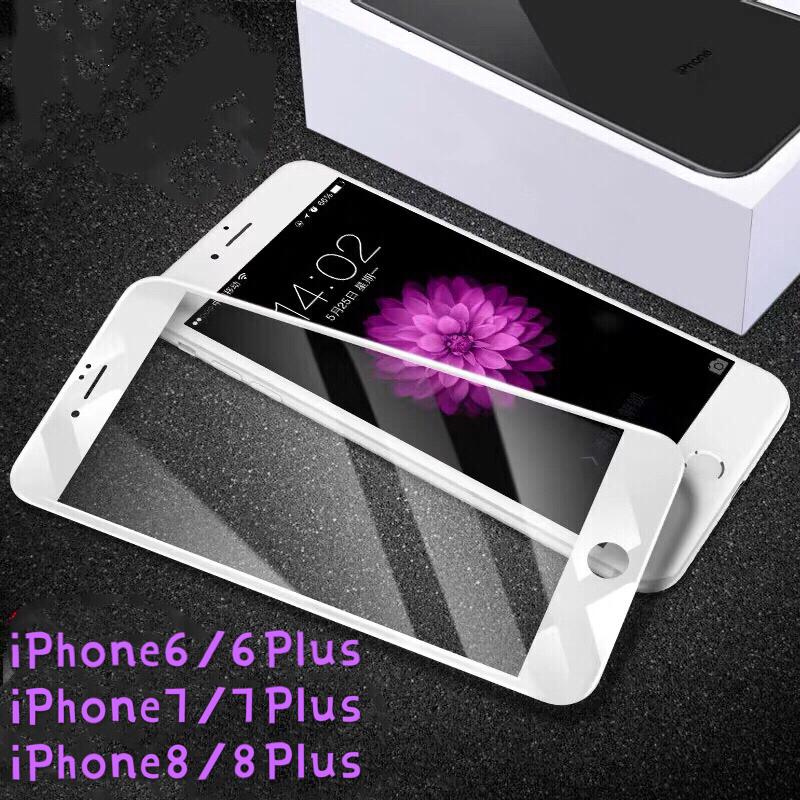 ไอโฟน ฟิล์มกระจกเต็มจอ กาวเต็ม ขอบดำ ขอบขาว iPhone6 iPhone6Plus iPhone7 iPhone7Plus iPhoneX ...