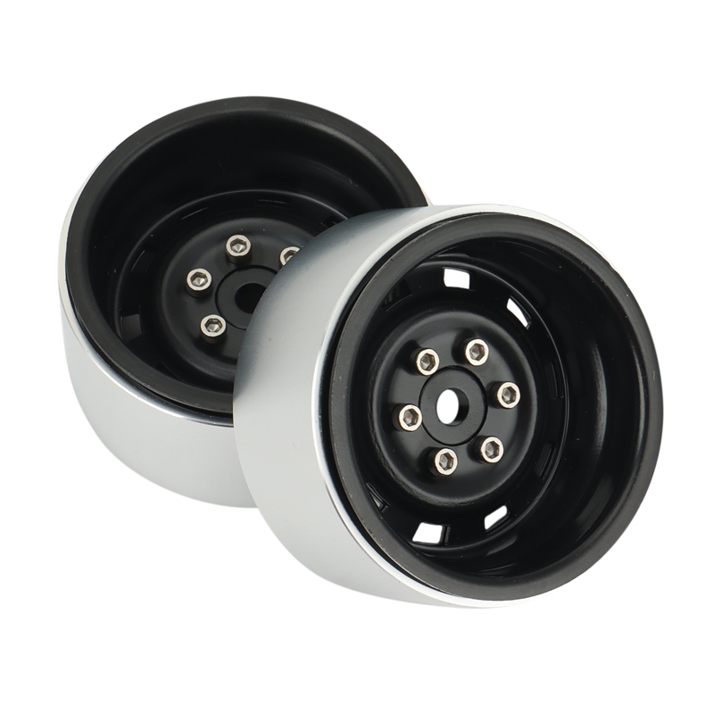 4PCS Rally 1.9 Metal Beadlock Wheel Hub Rim for 1/10 RC Crawler Axial SCX10 90046 AXI03007 ...