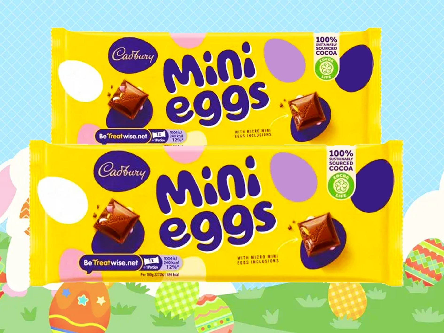 Cadbury Mini Eggs Chocolate Bar 110g แคดเบอรี มินิไข่ช็อกโกแลตแท่ง 110 ...