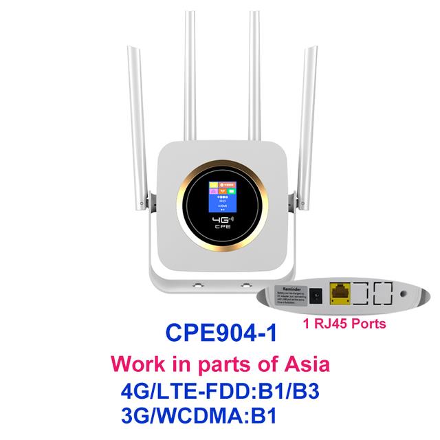 TIANJIE 4G Wifi Router Sim Card Wireless Modem CPE LTE Network Hotspot Broadband 4 Wi fi Antenna ...