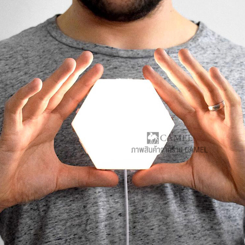 โคมไฟสัมผัส ไฟสัมพัสLED ไฟติดผนังทรงรังผึ้ง 6 เหลี่ยมโคมไฟสไตร์ DIY ...