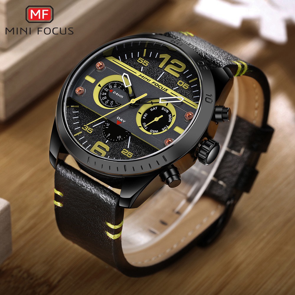 MINIFOCUS MINI FOCUS MF0068G สุดหรูนาฬิกาข้อมือมียี่ห้อสำหรับ Man ...