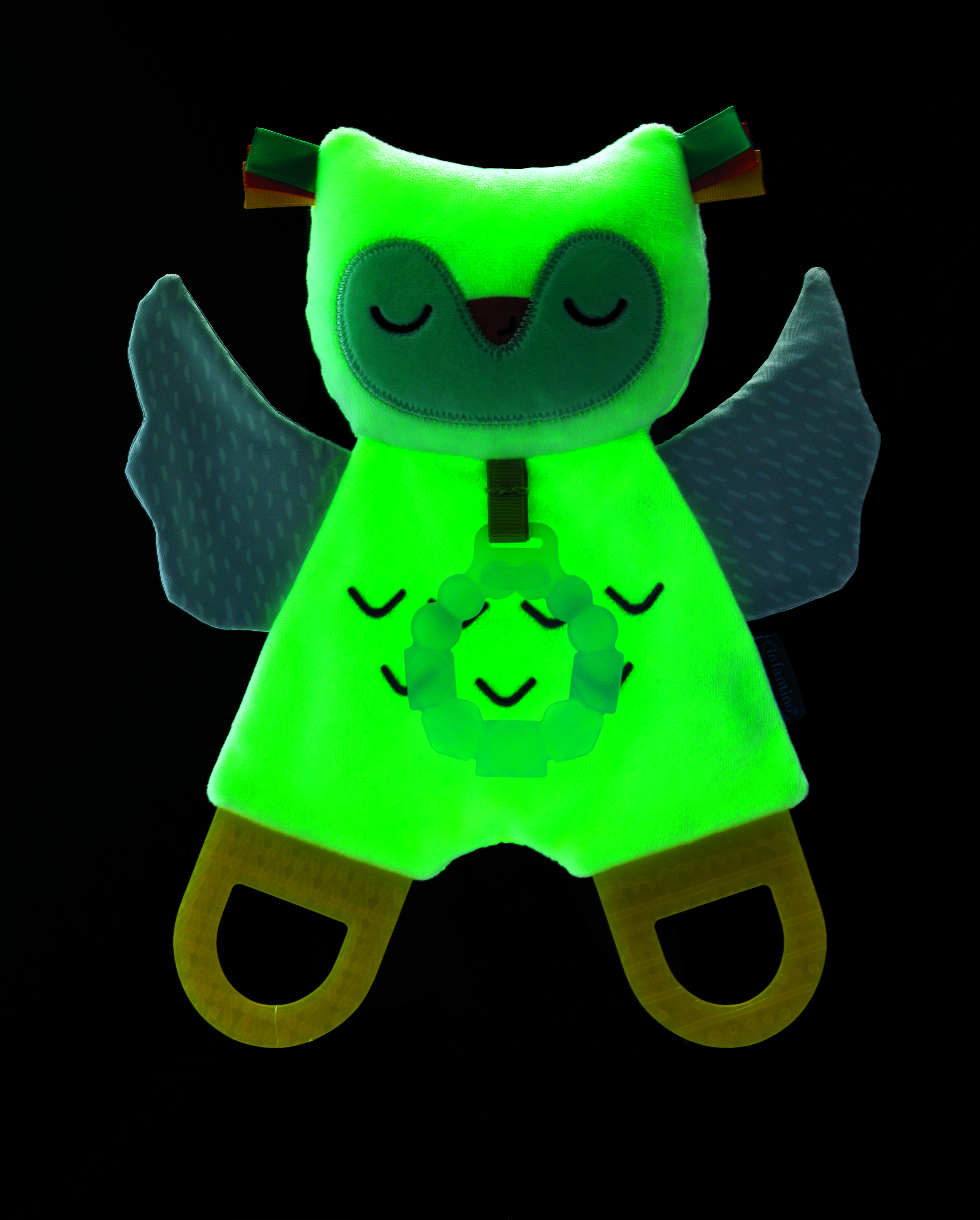 Infantino Glow-in-the-Dark Cuddle Teether Owl - ยางกัดน่ากอดลายนกฮูก ...