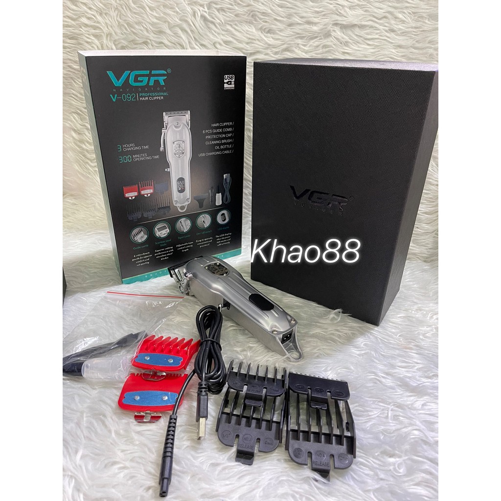 ปัตตาเลี่ยนตัดผมไร้สาย VGR V-092 สีเงิน (มาใหม่ล่าสุด ) ตัดผม ปัตตาเลียนตัดผม แบตตาเลี่ยนตัดผม ...