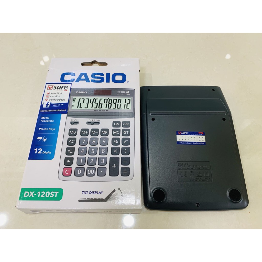 เครื่องคิดเลข Casio DX-120ST เครื่องคิดเลขตั้งโต๊ะคาสิโอ ของใหม่ ของแท้ - SHOP2387 - ThaiPick