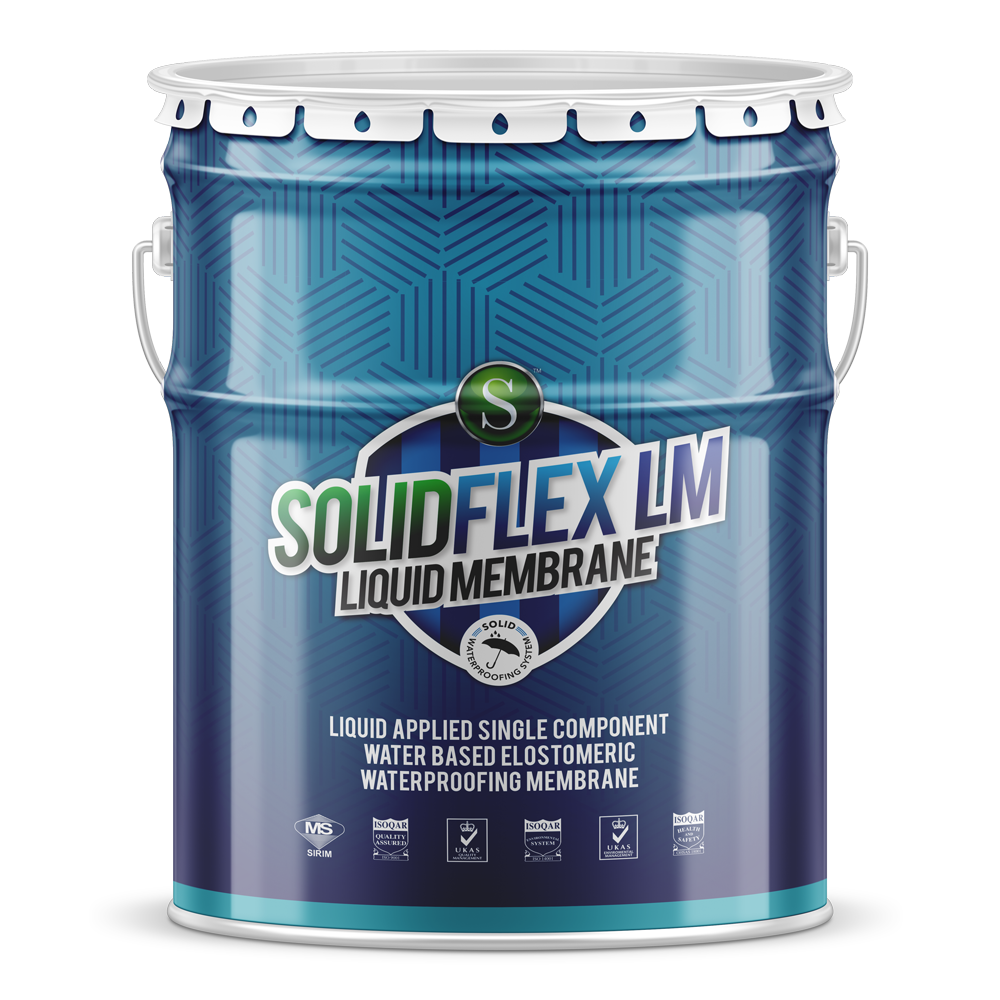 SOLID FLEX LM WATERPROOFING ROOFSEAL (20 KG) - อะคริลิคทากันซึม ยืดหยุ่นได้ 900% ทาเคลือบผิว ...