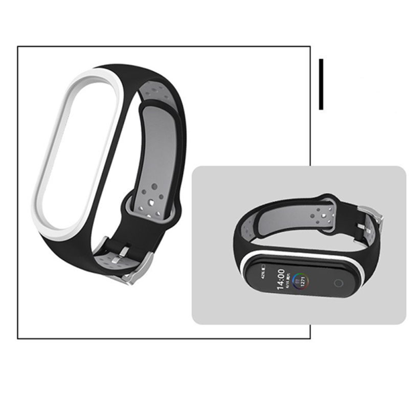 Double Color Round Holes Watch Band with Buckle Wrist Strap Replacement ...
