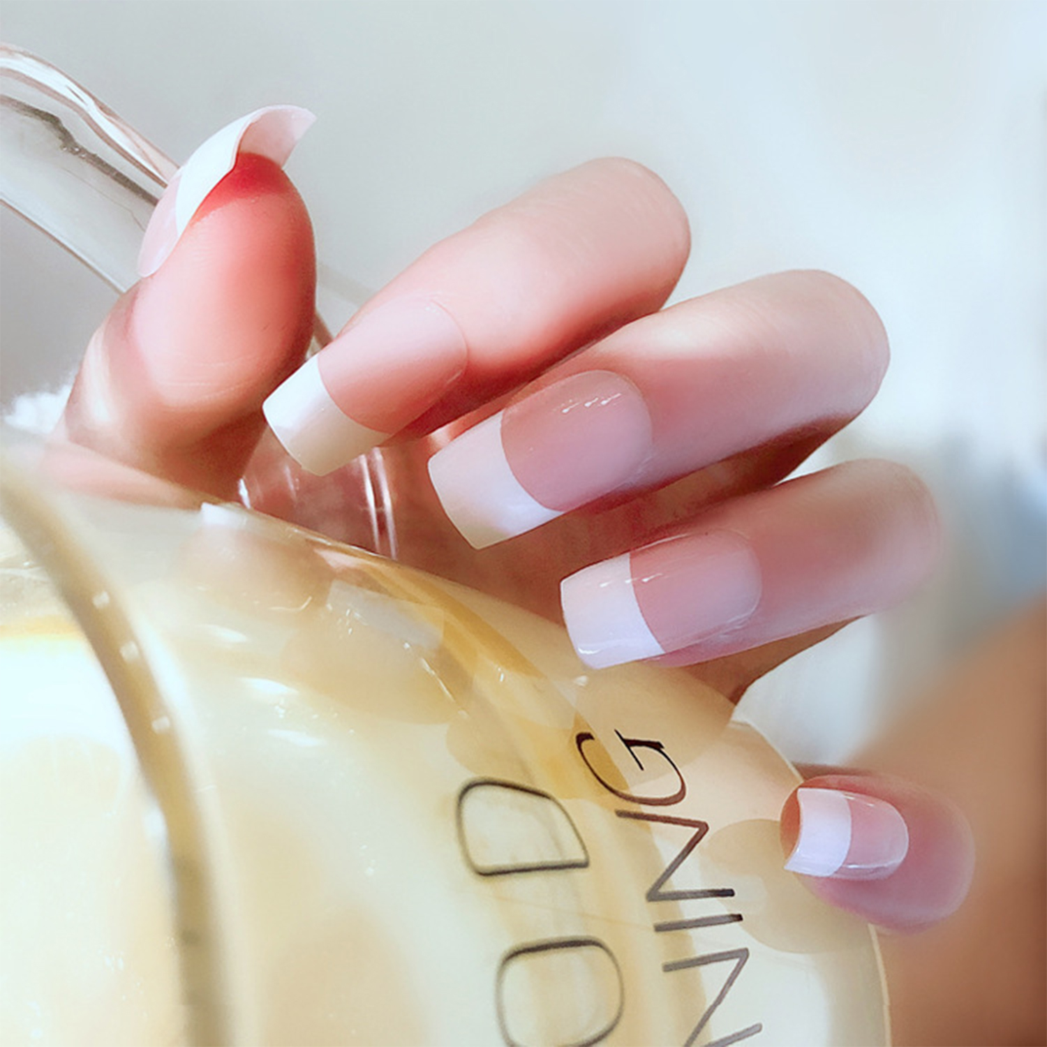 【COD】24 ชิ้น/กล่องฝรั่งเศสประดิษฐ์เต็มปก Ballerina เล็บปลอม Wearable ...