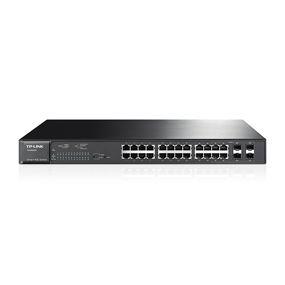 SWITCH HUB (สวิตซ์ฮับ) Gigabit Switching Hub TP-LINK 24 Port PoE with 4 ...