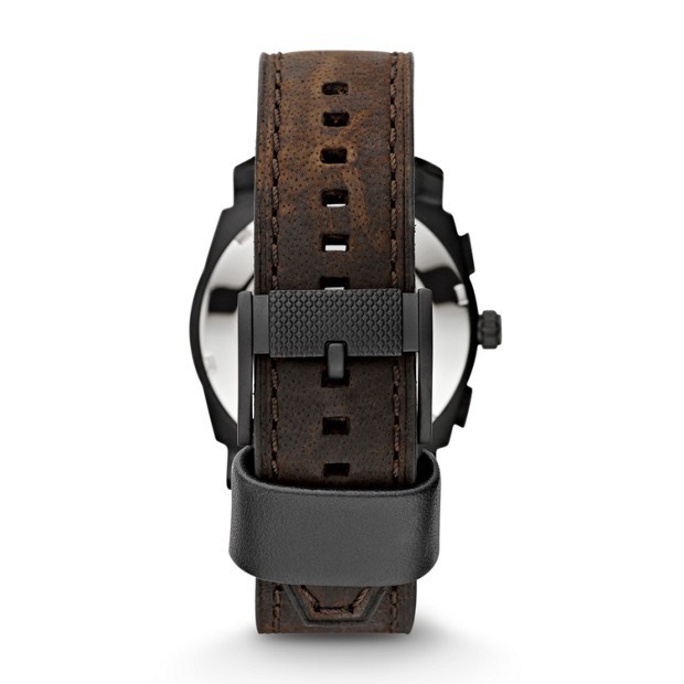 [Original] Fossil FS4656 Machine Mid-Size Chronograph Brown Leather Men ...