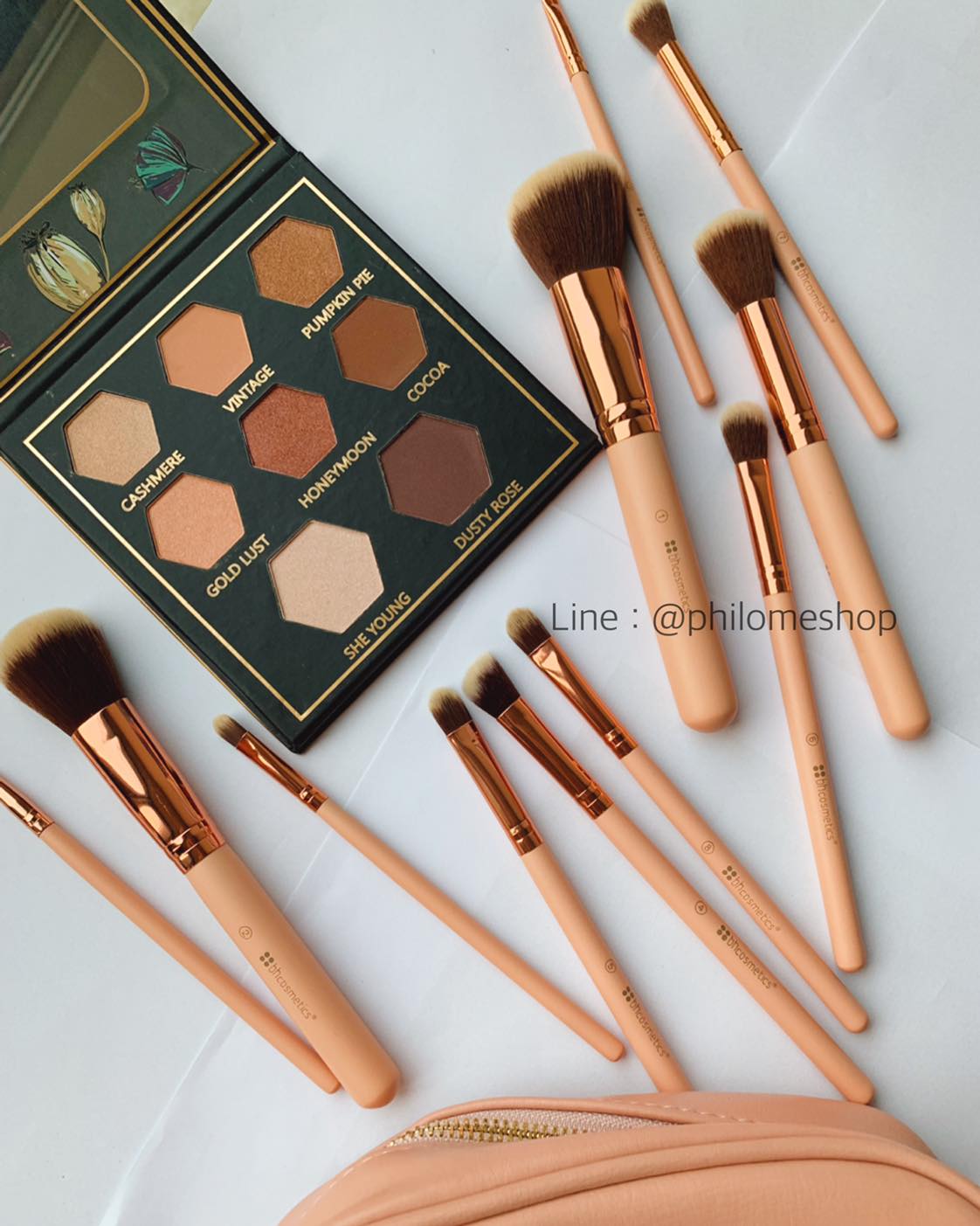Philomeshop แปรงแต่งหน้าสุดชิค BH Cosmetics BH Chic 14 Piece Brush Set ...