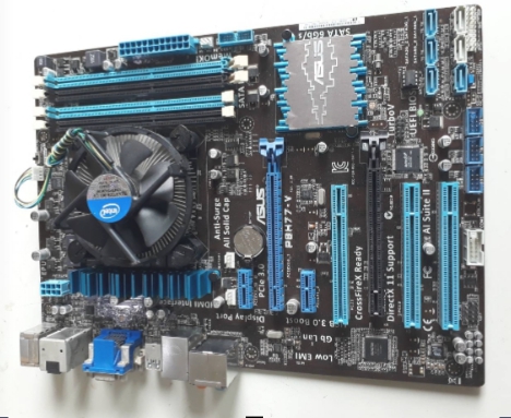 MAINBOARD เมนบอร์ด พร้อม CPU+พัดลมตามรูป Core i7-i5-i3+ ASUS P8H77-V ...