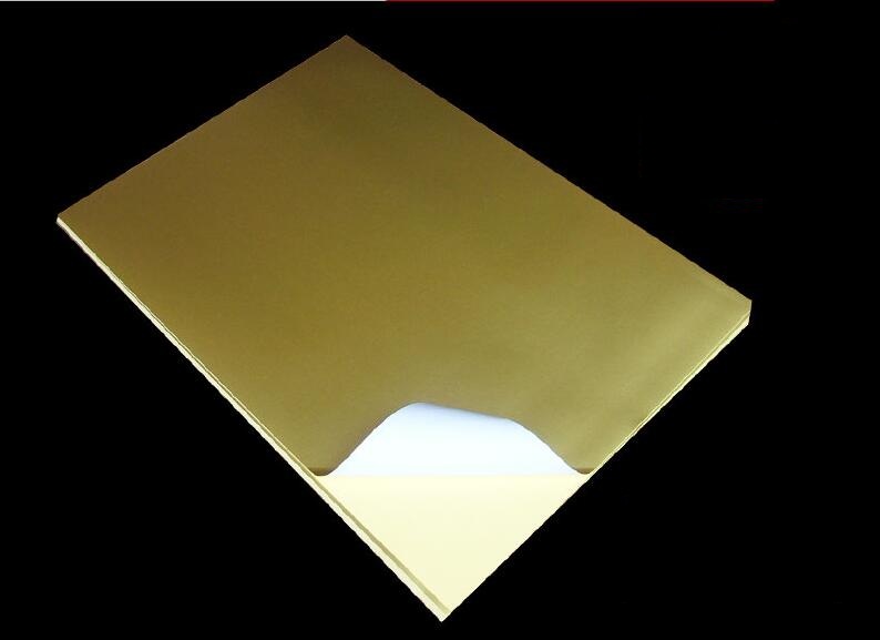 50 sheets GlossyMatte Silver Gold A4 Self Adhesive Aluminum Foil ...
