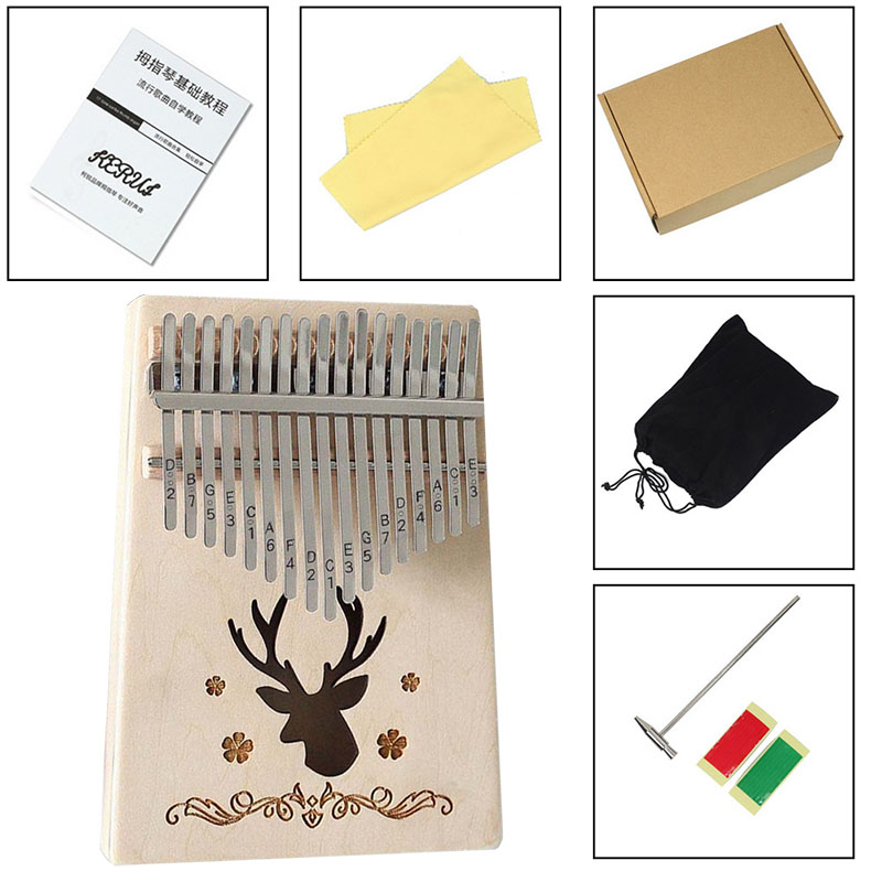 17 keys Kalimba นิ้วหัวแม่มือเปียโน 17 นิ้วที่สำคัญเปียโน Kalimba ...