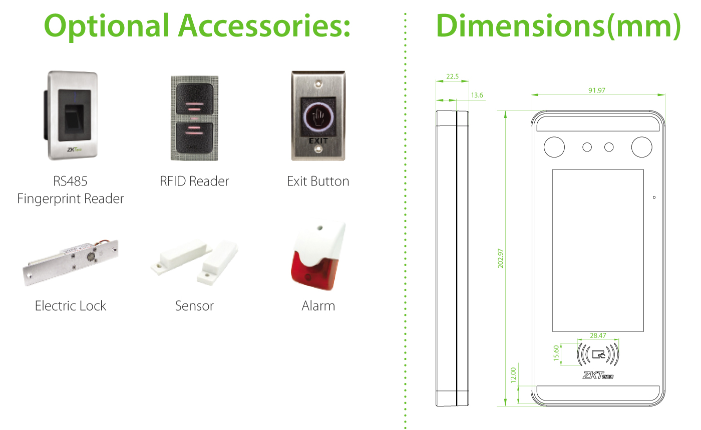 HIP CiF69S (Touch) สแกนใบหน้า ลายนิ้วมือ บัตรคีย์การ์ด ส่งบันทึกเวลา ...