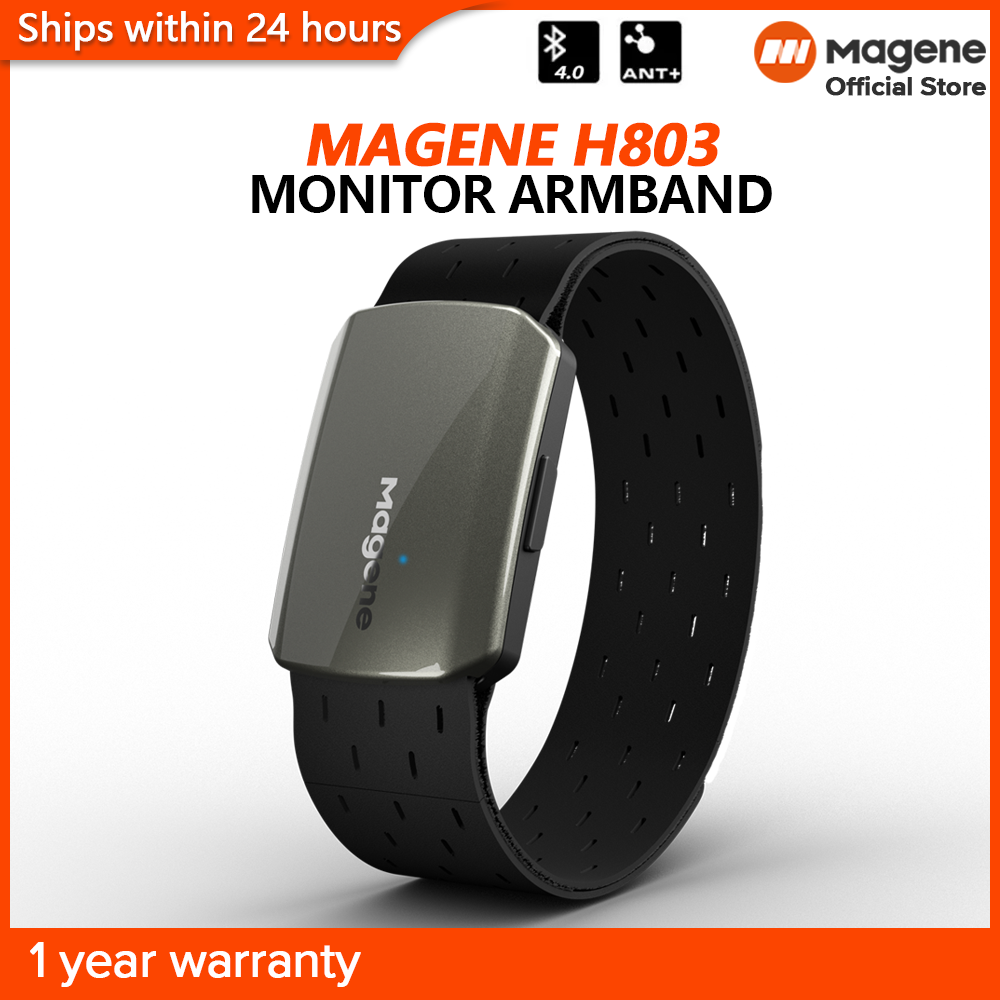 Magene H803 Heart Rate Sensor Monitor Armband Dual Mode การออกกำลังกายกลางแจ้ง บลูทูธ Ant Sensor ...