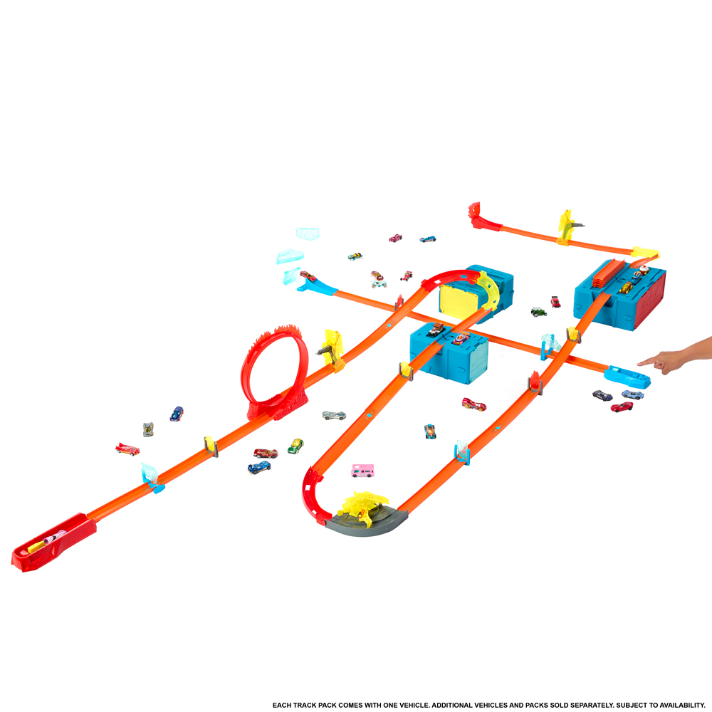 Hot Wheels Track Building Fire-themed Track Set-ฮอตวีล ชุดรางแบบกล่อง ...