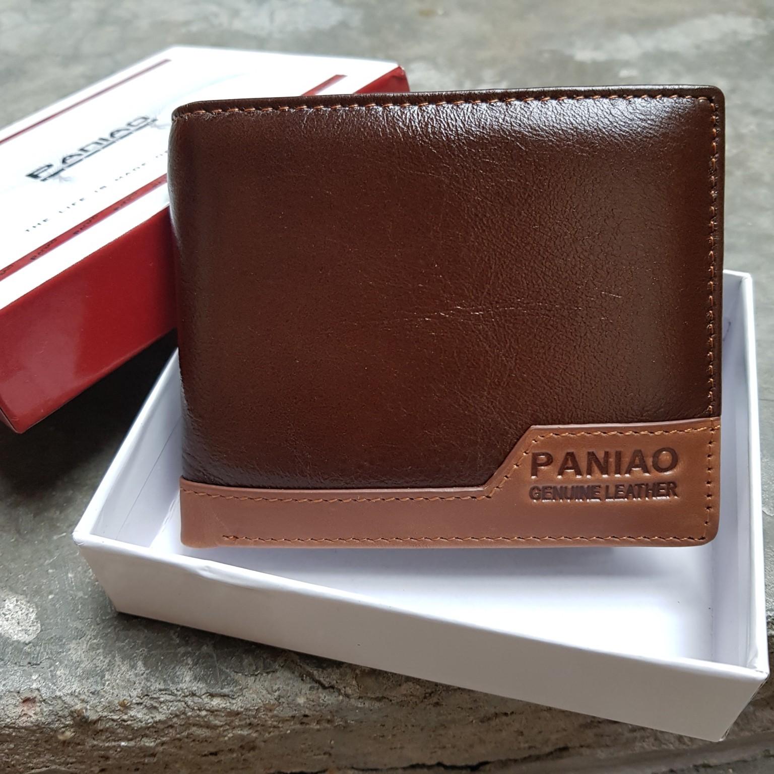 กระเป๋าสตางค์หนังแท้ แบรนด์แท้ Paniao 100% หนังนิ่มมากงานดี พร้อมกล่อง ...