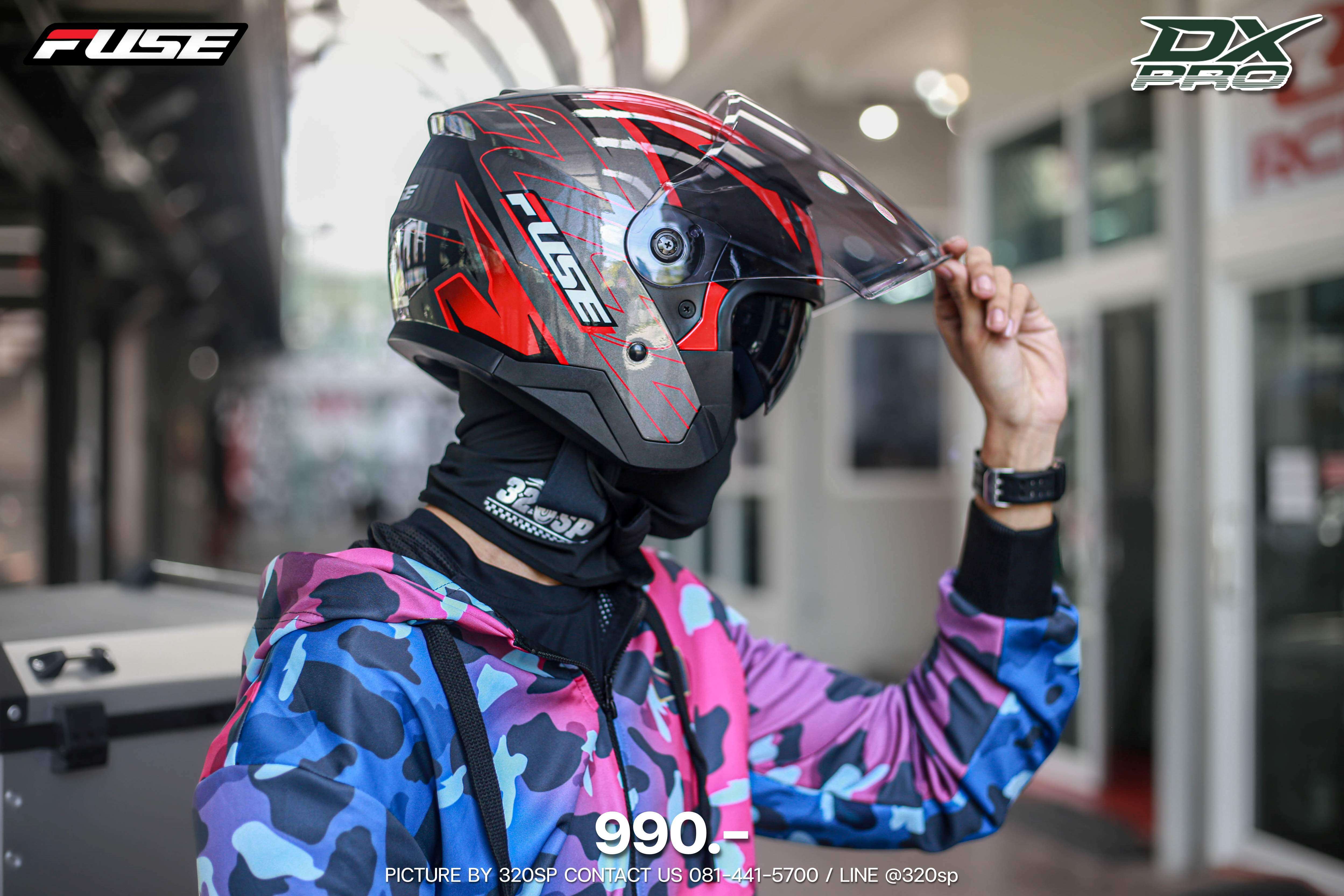 หมวกกันน็อคครึ่งใบ FUSE รุ่น DX-PRO 7 ลายล่าสุด ส่งไว - 320SP - ThaiPick