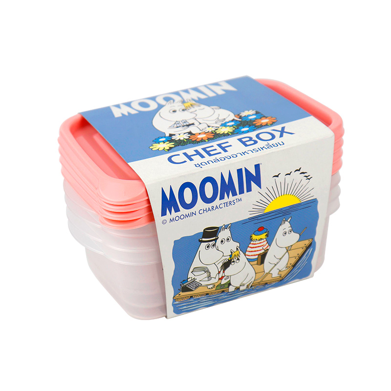 Moomin กล่องใส่อาหาร ลายลิขสิทธิ์แท้ Moomin มูมิน ทรงสี่เหลี่ยม ป้องกัน ...