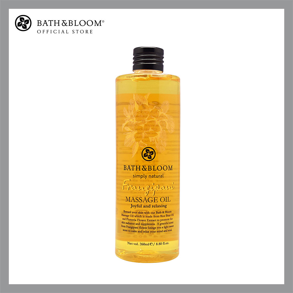 BATH BLOOM Thai Jasmine Massage Oil 170ml. บาธ แอนด์ บลูม น้ำมันนวดอโรมา กลิ่นดอกมะลิไทย 170 มล ...