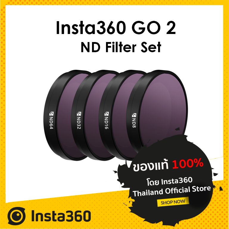 แผ่นฟิลเตอร์ตัดแสงสำหรับกล้องรุ่น Go2 Insta360 GO 2 ND Filter Set ...