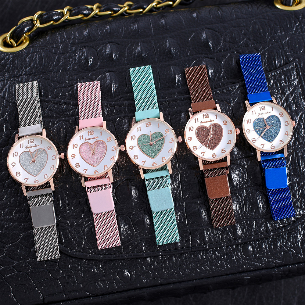 Luxury Women Romantic Heart Wrist Watches Fashion Ladies Magnetic Strap ...