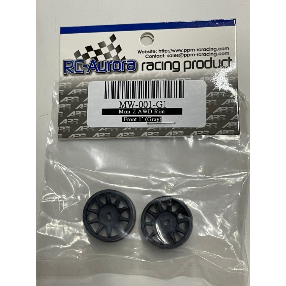 RC Aurora MW-001-G Mini-Z AWD Rim Front 0°, 1°, 3°(Gray) - RC BANNOK ...
