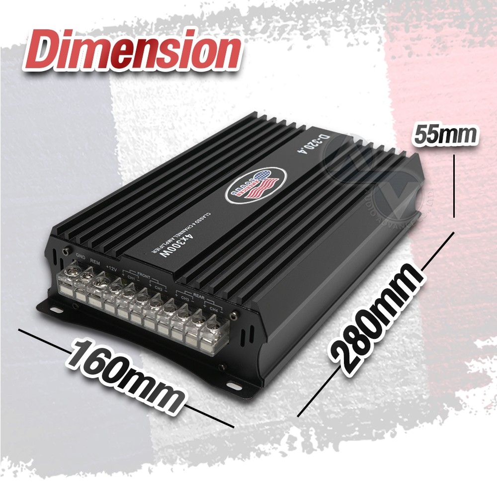 เพาเวอร์ติดรถยนต์ เพาเวอร์แอมป์ 4 ch เพาวเวอร์แอมป์คลาสดี เพาเวอร์ขับเสียงกลาง CLASS D FULL ...