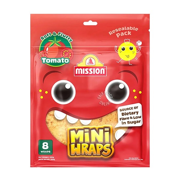 { MISSION } Mini Wraps Tomato 8 Wraps Size 300 g. | Lazada.co.th