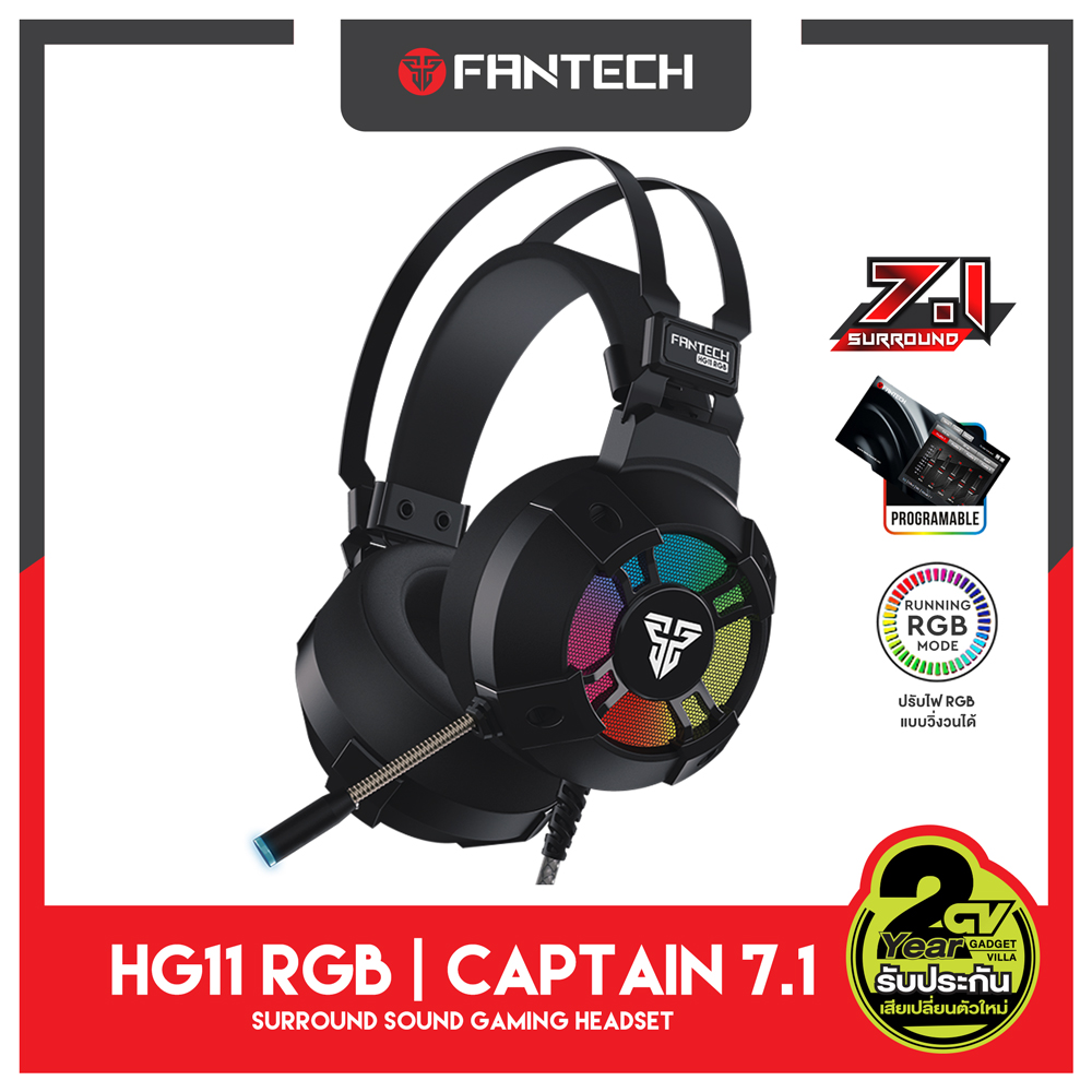 FANTECH รุ่น HG11 (Captain 7.1) Stereo Headset for Gaming หูฟังเกมมิ่ง ...