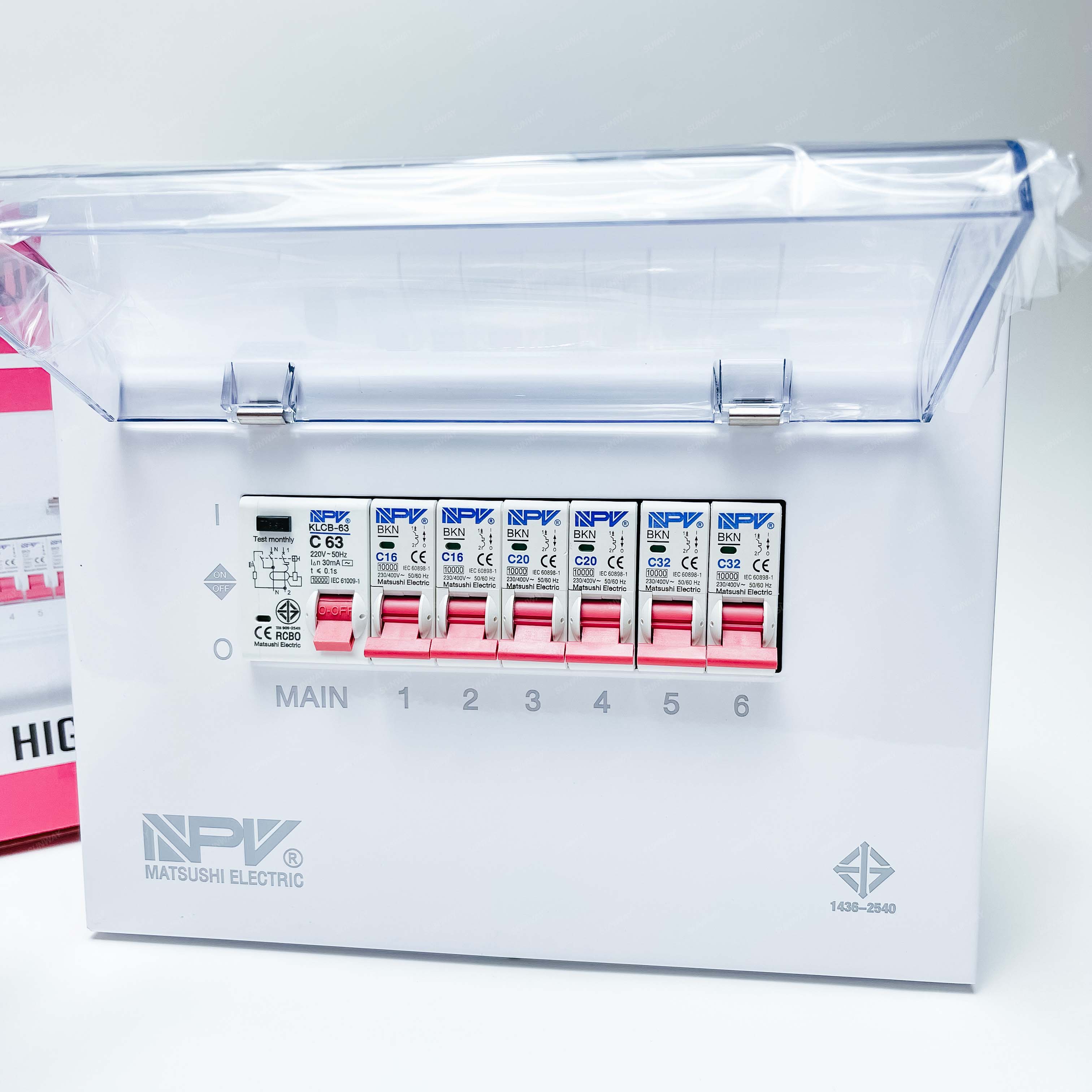 ตู้คอนซูมเมอร์ NPV 6 ช่อง เมนกันดูด RCBO เมนธรรมดา MCB ตู้ควบคุมไฟ ตู้โหลดกันดูด ตู้คอนซูเมอร์ ...