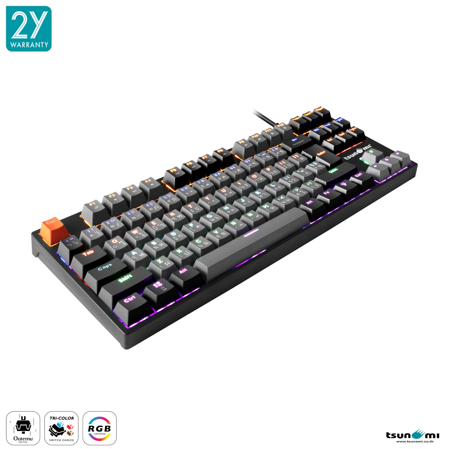 Tsunami Outemu MK-04 Youth Palette 87Keys TKL Mechanical Gaming ...