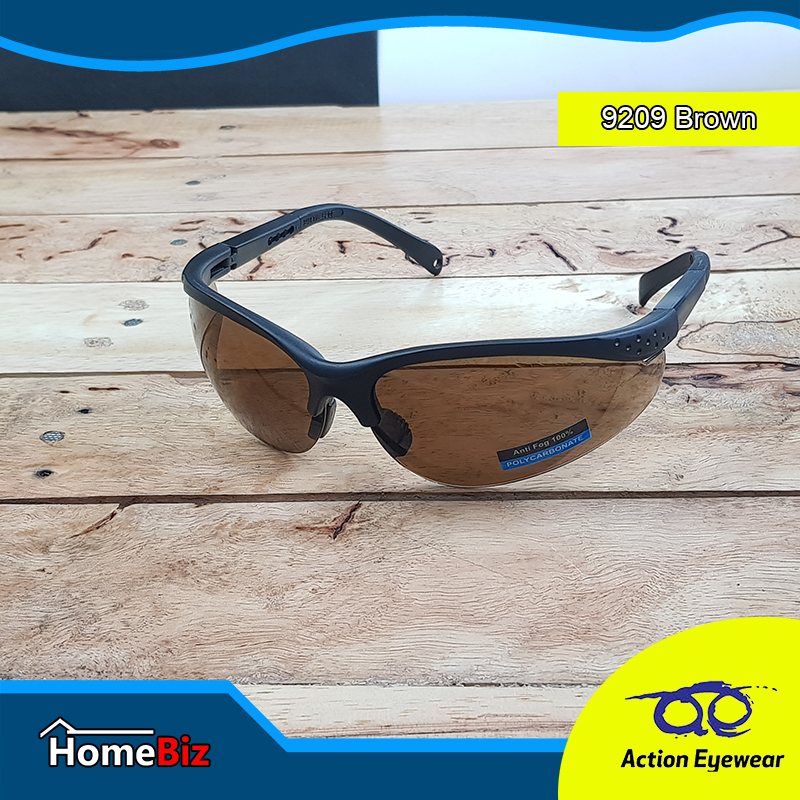 แว่นตานิรภัย แบรนด์ Action Eyewear รุ่น 731 (กันฝ้า 100%) เลนส์ใส - ฟรี ...