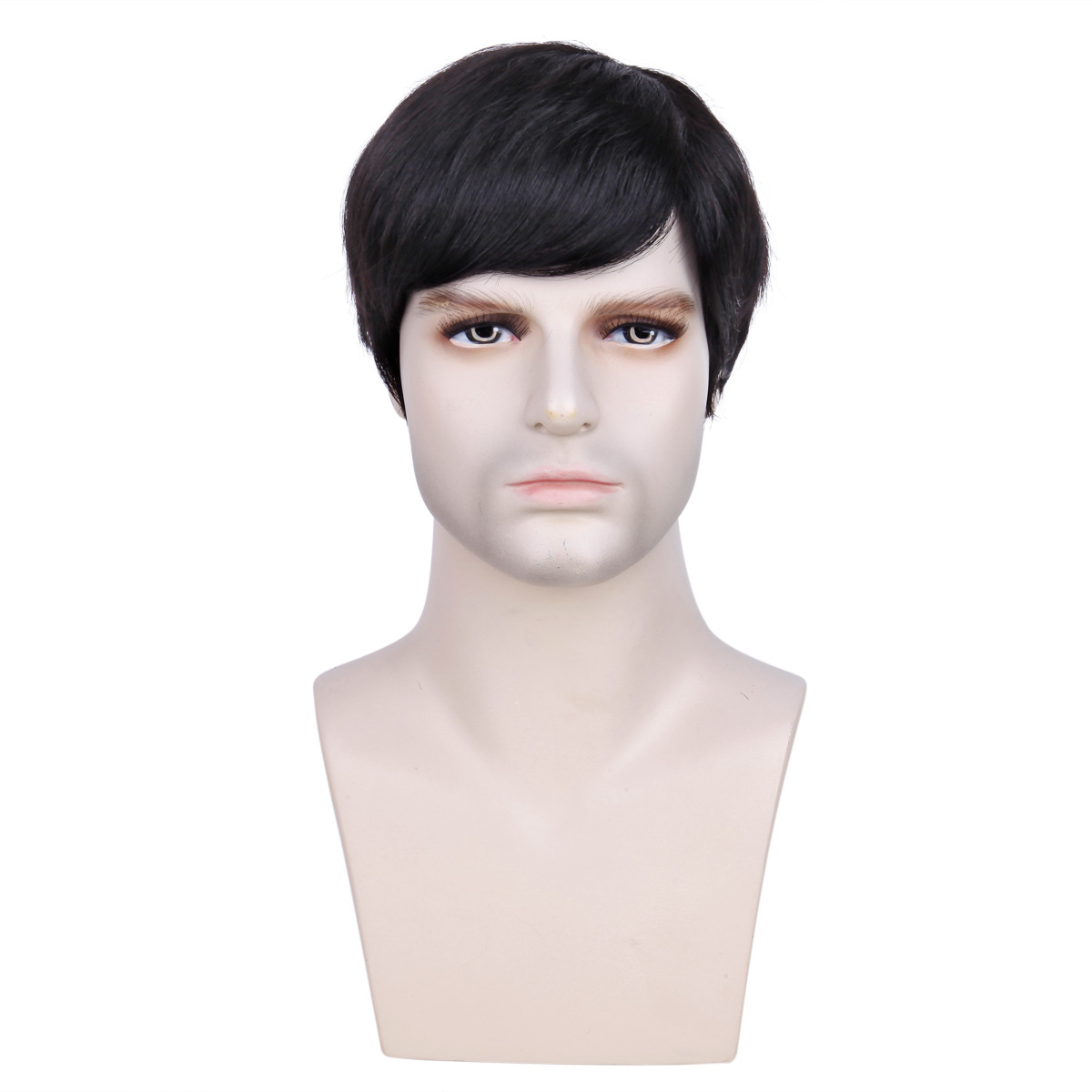 wig kepala penuh pria, poni rambut pendek wig pria | Lazada Indonesia