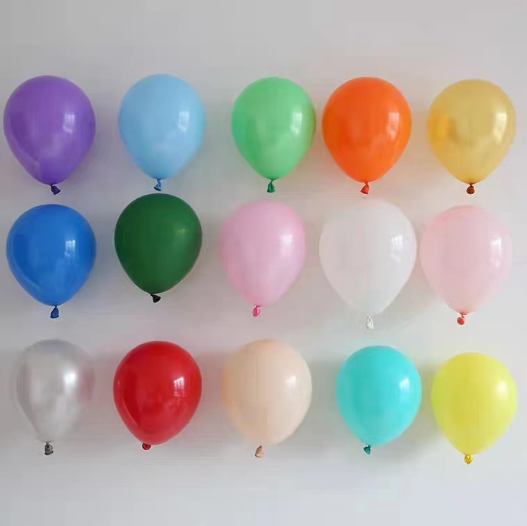 (แพ็คละ10ใบ1สี)หลากสี ลูกโป่งมุก ลูกโป่งวันเกิด ขนาด5นิ้ว นิ้ว 1.1 กรัม ...