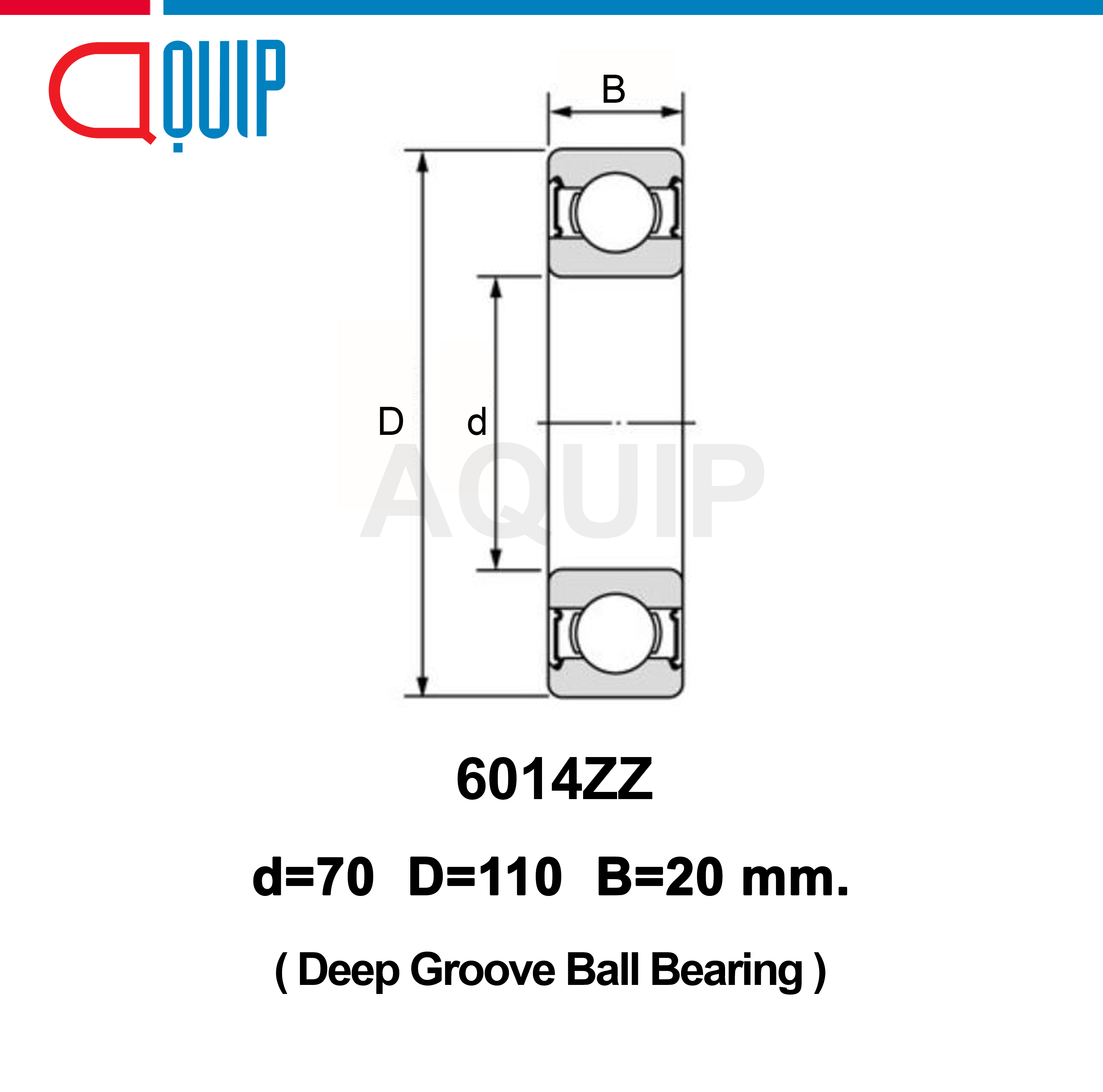 6014ZZ SBC ตลับลูกปืนเม็ดกลมร่องลึก ฝาเหล็ก 2 ข้าง ( Deep Groove Ball ...