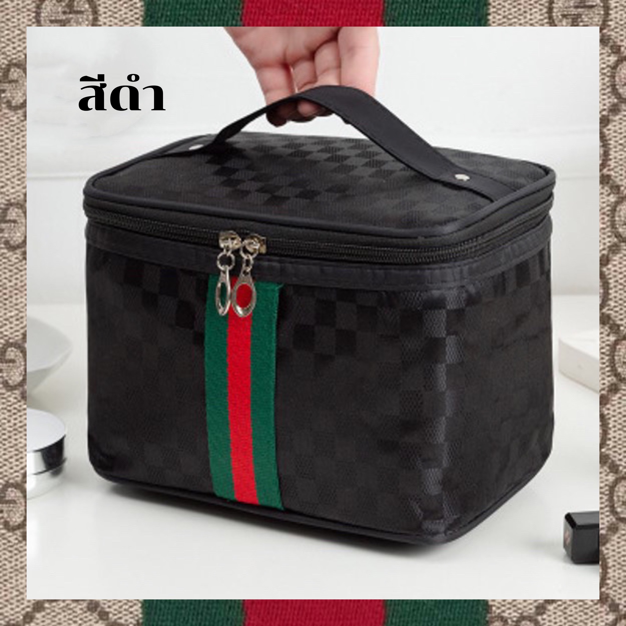 พร้อมส่ง HENGHENG1 (มาใหม่) กระเป๋าเก็บเครื่องสำอางกันน้ำ ใบใหญ่ ใส่ของได้เยอะ ลายสวยหรู พกพา ...