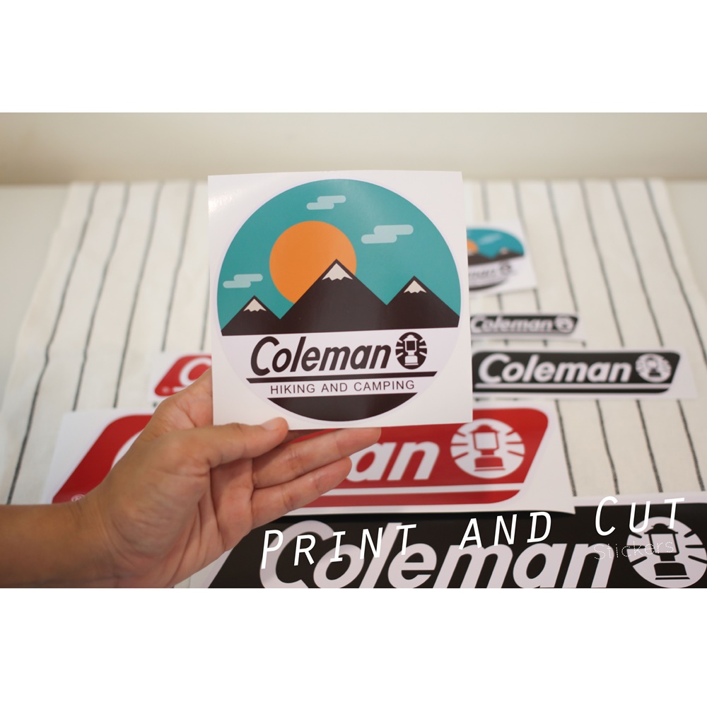 Sticker สติ๊กเกอร์สายแค้มป์ ลาย Coleman ติดตกแต่งกล่องเก็บของ แต่งห้อง ...