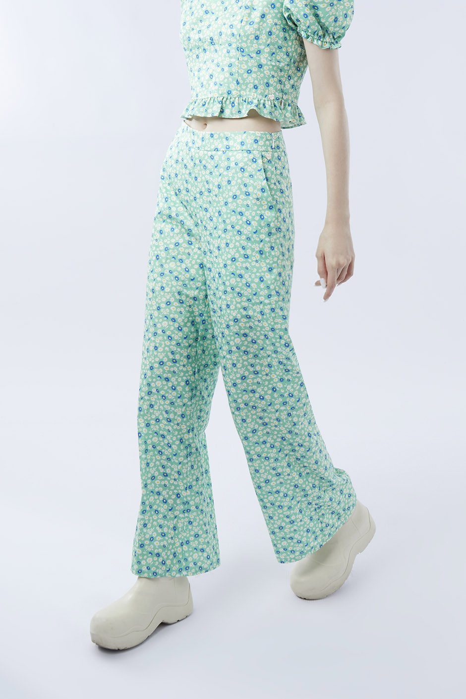 ESP กางเกงลายดอกไม้ ผู้หญิง สีเขียว Ditsy Floral Print Pants 5789 - ESP ...