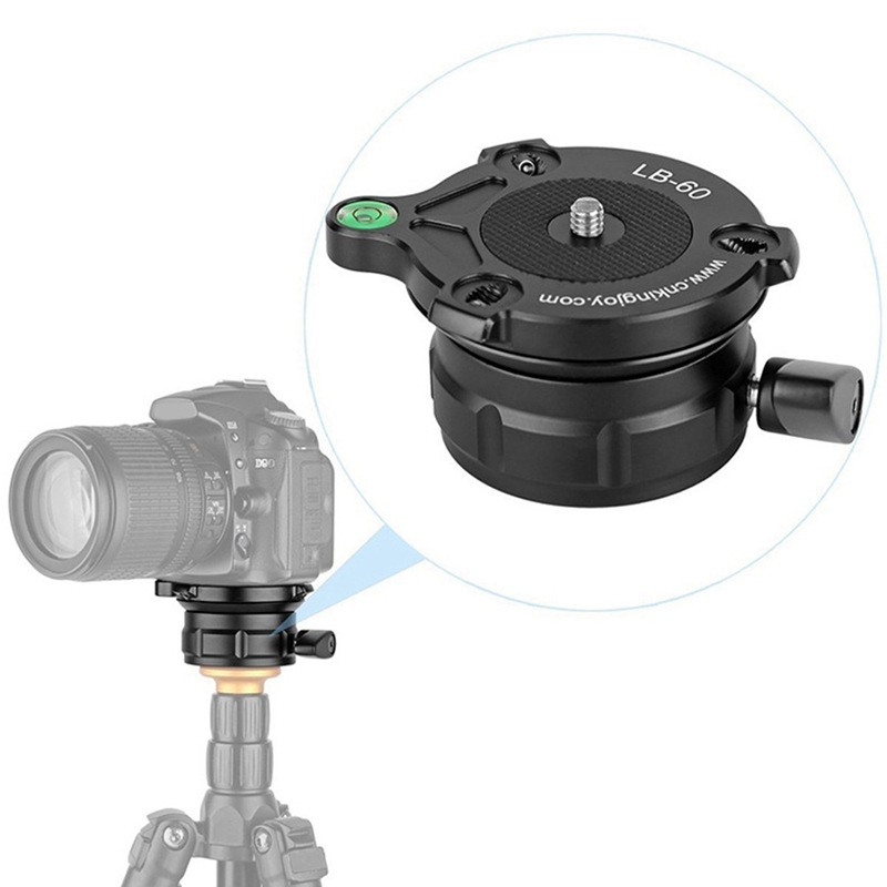 LB-60 Tripod Head Leveling Base Level Horizontal Adjustment Platform ...