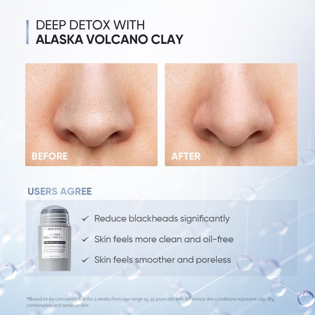 SKINTIFIC Alaska Volcano Clay Deep Pores Cleansing Clay Mask Stick 40g ...