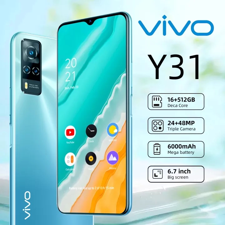 โทรศัพท์มือถือ VIVO Y31 5G ของแท้ Smartphone รองรับ2ซิม โทรศัพท์ ของแท้ ...