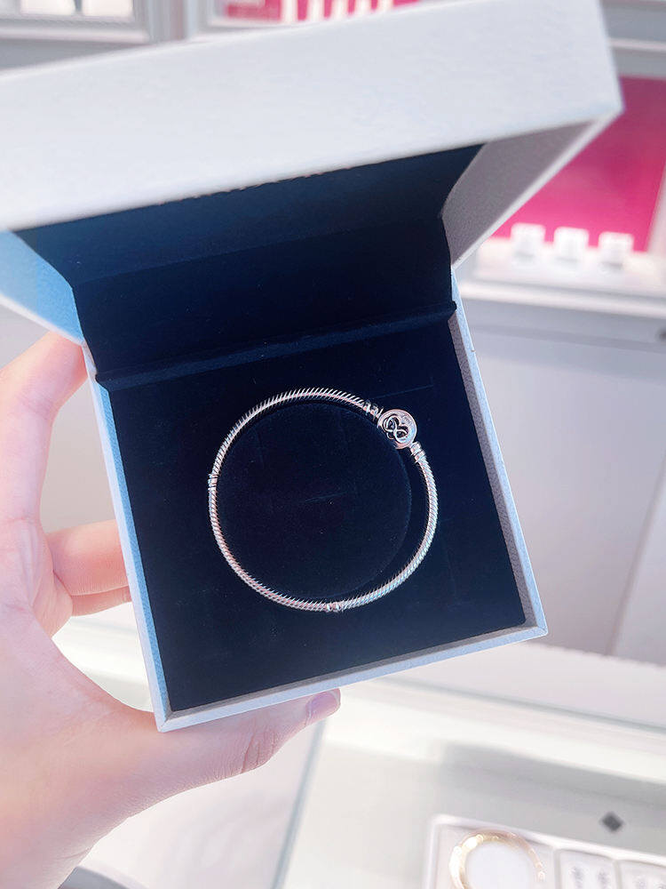 ของแท้ 100Pandora 925 Silver Eternal Heart Chain Buckle Snake Bone ...